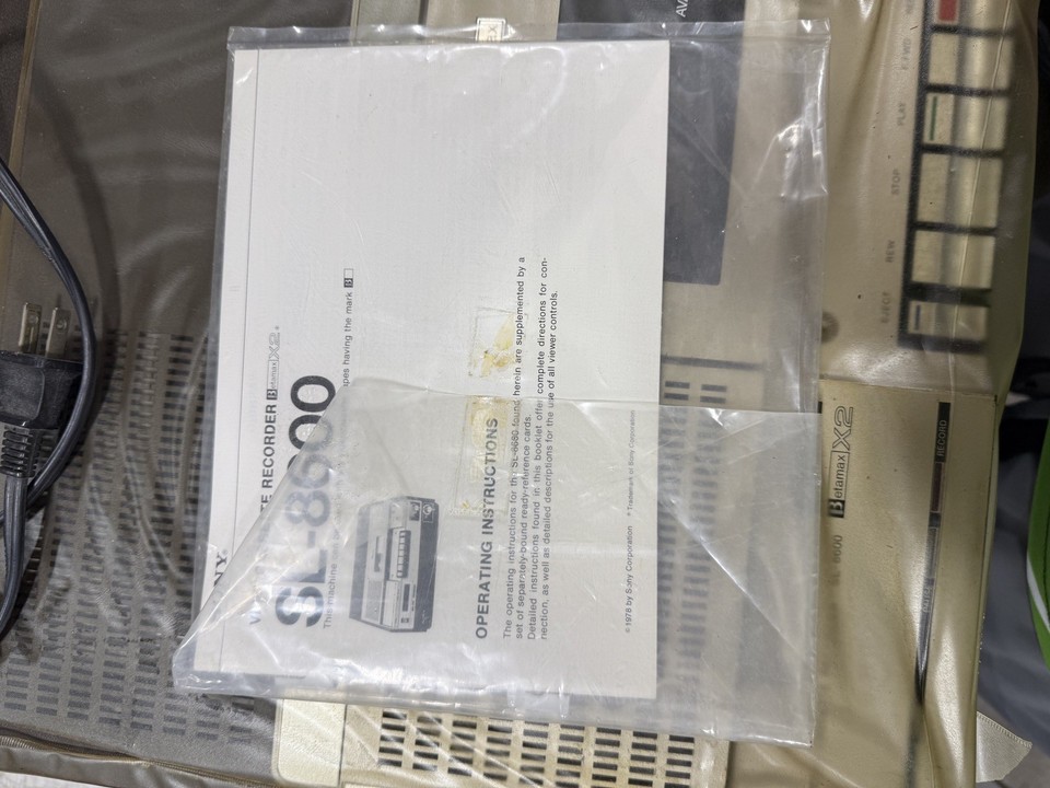 Sony Betamax SL-8600 Stereo 1979 Video Cassette VCR Recorder Vintage ...