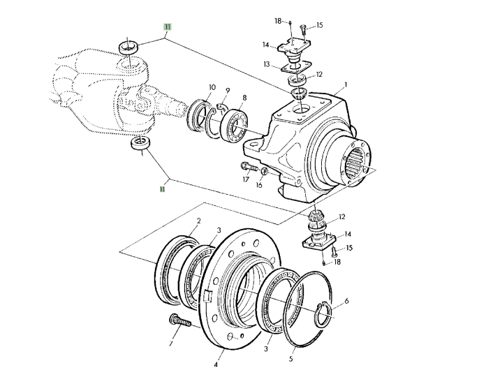 Genuine John Deere Tractor Front Axle Tapered Roller Bearing AL79901 ...