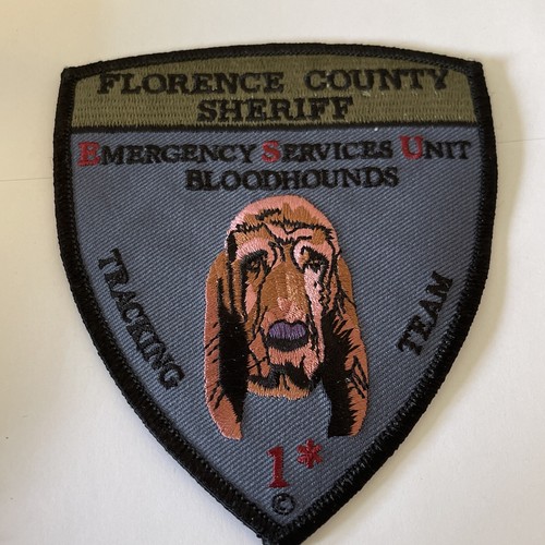 Florence county sheriff police bloodhound tracking team patch OBSOLETE ...