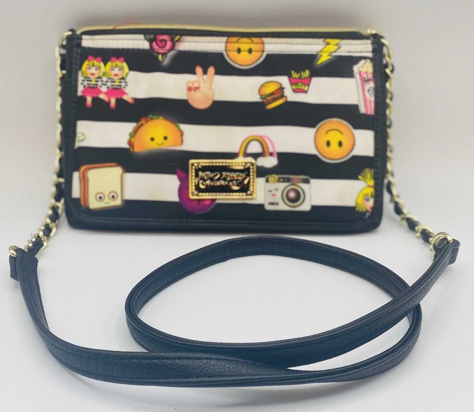Betsy Johnson Emoji Crossbody Purse Handbag - Gem