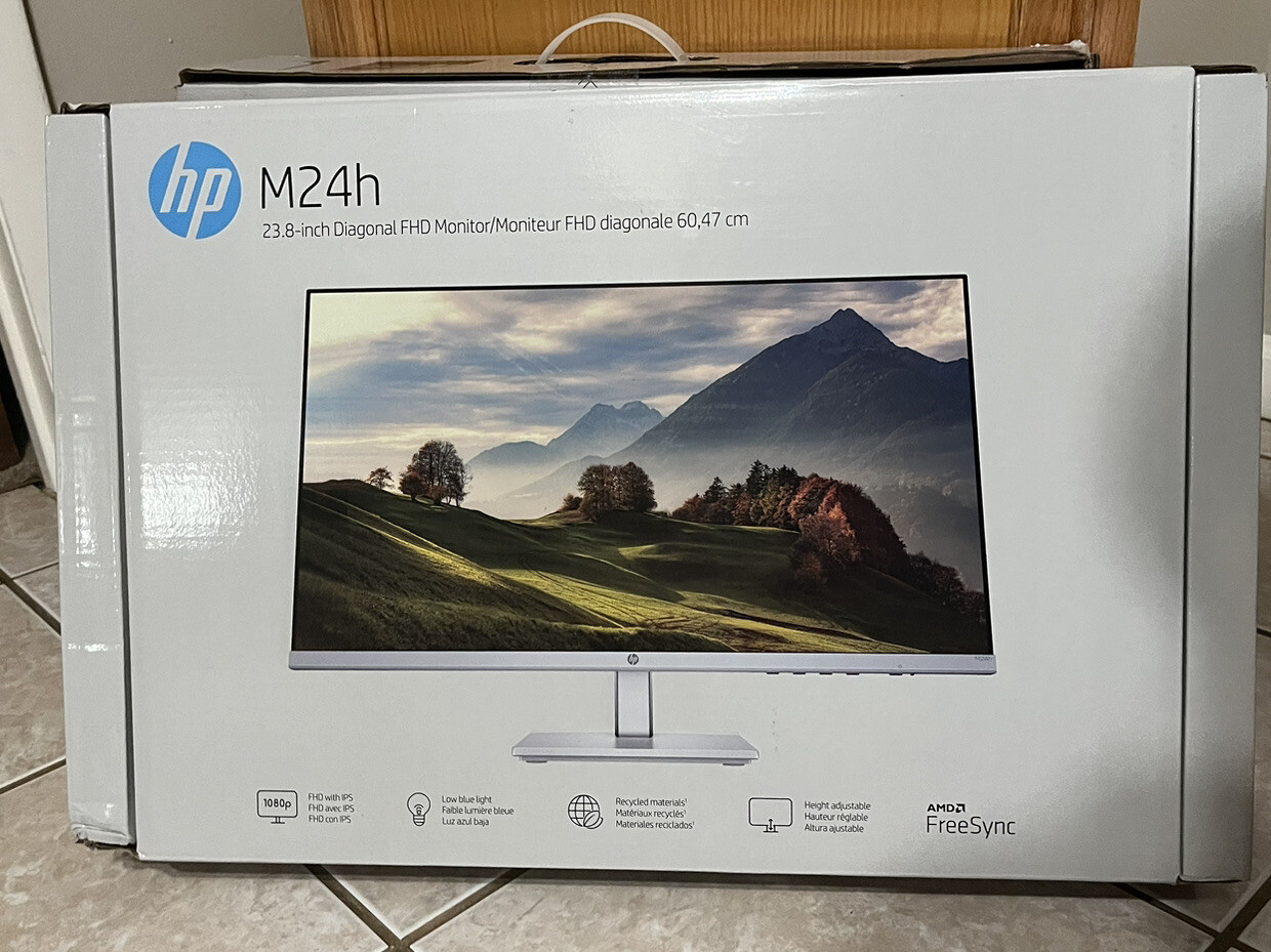 HP M24h 24" FHD IPS LED Monitor - Black/Silver 197029465665 | eBay
