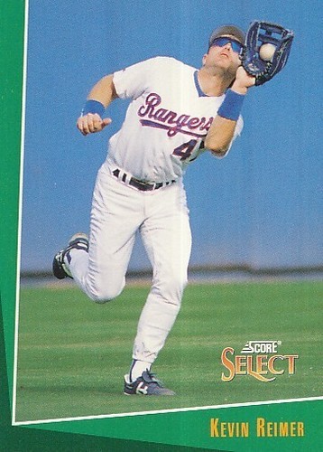 #268 TEXAS RANGERS # KEVIN REIMER - LF # BASEBALL CARD SCORE SELECT MBL ...