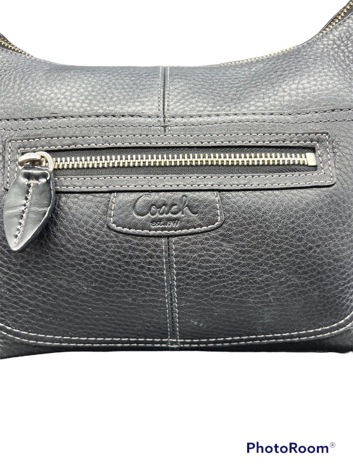 Coach Penelope Black Pebble Leather Women’s Hobo Shou… - Gem