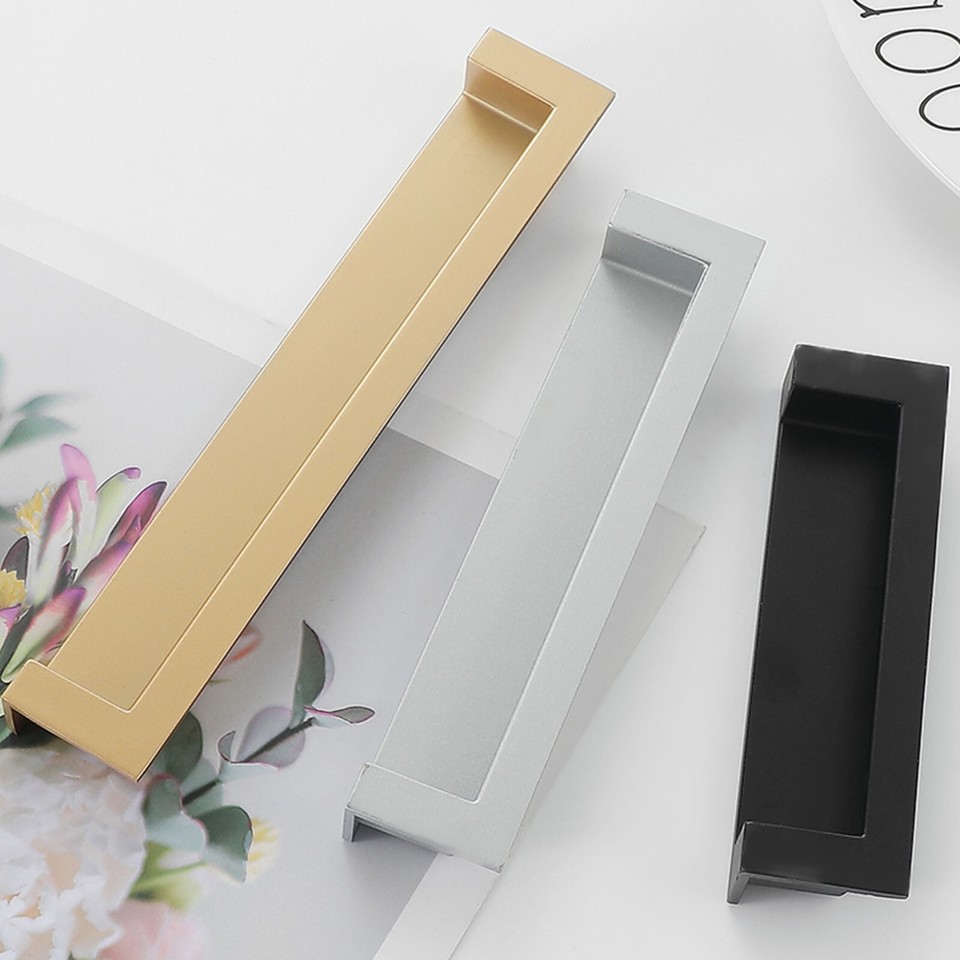 Modern Solid Invisible Concealed Embedded Concealed Pull Handle | eBay