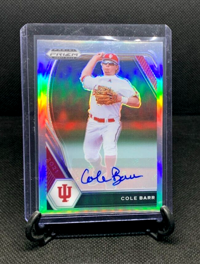 COLE BARR 2021 Panini Prizm Draft Picks Silver Prospect Auto RC - PACK ...