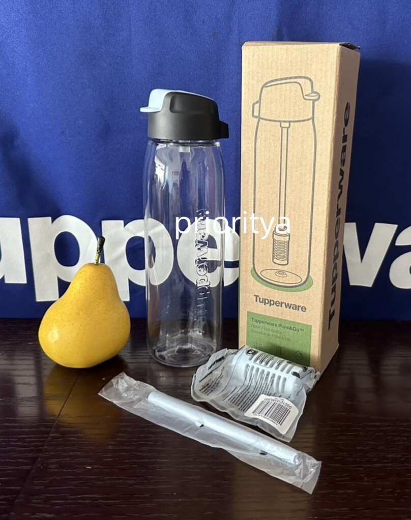 Tupperware Pure & Go Water Filter Bottle 25 oz/750 mL with Straw New in ...