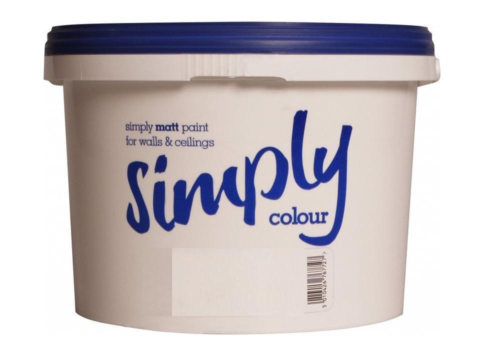 SIMPLY 2.5 & 5 LITRE MATT PAINT RED PINK BLUE GREY COFFEE MAGNOLIA ...