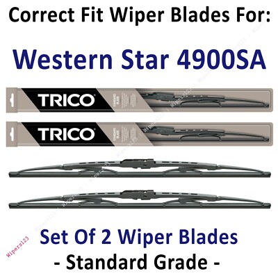 Wiper Blades 2-Pack Standard Wipers - fit 2019 Western Star 4900SA ...