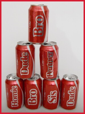 Coca Cola Cans 2025 (8) Bro, Sis, Homie, Dude Partner Homie. FREE ...