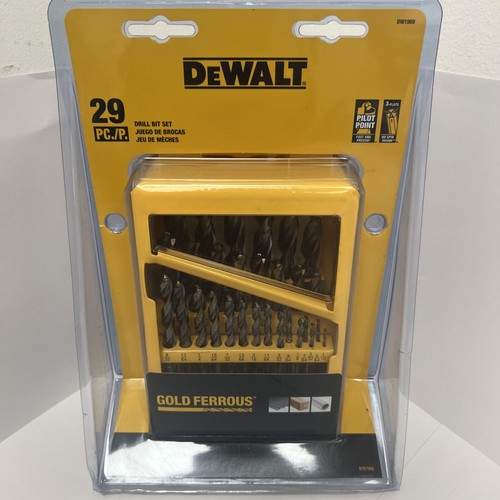 DeWalt DW1969 29-Piece Pilot Point Drill Bit Set Metal Index 28877354248 | eBay