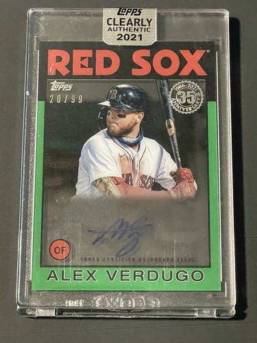 2021 Topps Clearly Authentic Alex Verdugo /99 Auto 35 Anniversary Red ...