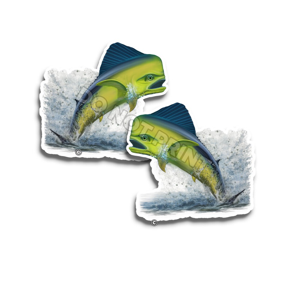 Mahi Mahi Vinyl Stickers FISHING NATURE Great Outdoors ANIMAL DECALS ...