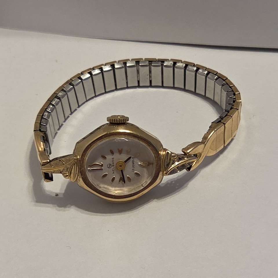 Helbros Women's Automatic Watch, 17 Jewels, Gold Tone, Fully Functional ...