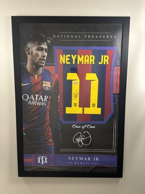 Neymar Jr Signed Jersey Framed W/ BAS COA FC Barcelona Home Jersey Auto ...
