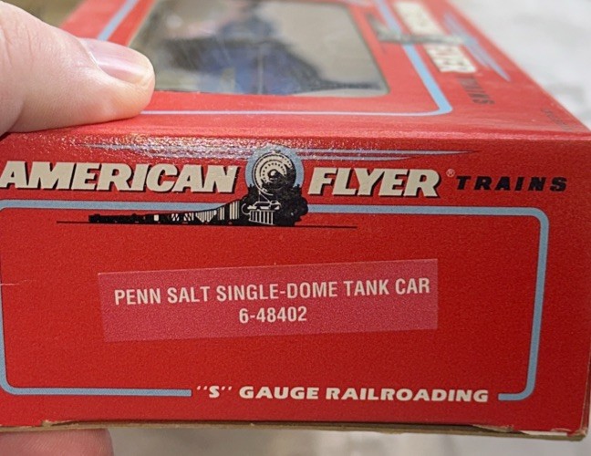 American Flyer S Penn Salt Single Dome Tank Car 6-48402 24319 ...