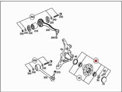 Genuine MERCEDES Slc Front wheel bearing Rolling-element bearing ...