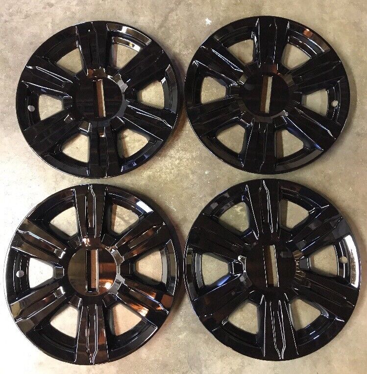14-17 GMC TERRAIN 17" BLACK SKINS LINERS HUBCAPS SET OF 4 7564-17GB RIM ...