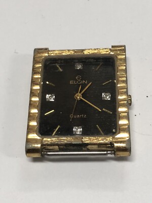 Elgin Quartz Black Face Watch Movement (GS) | eBay