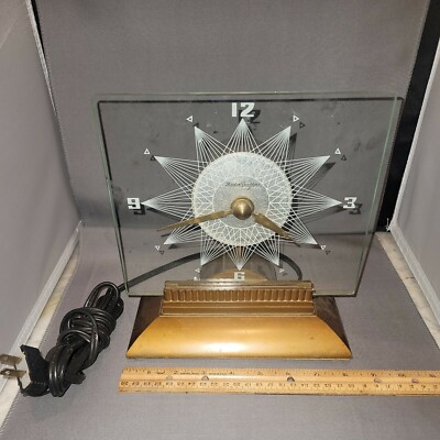 Vintage MasterCrafters #146 Clock Lighted Mid-Century Modern Starlight ...
