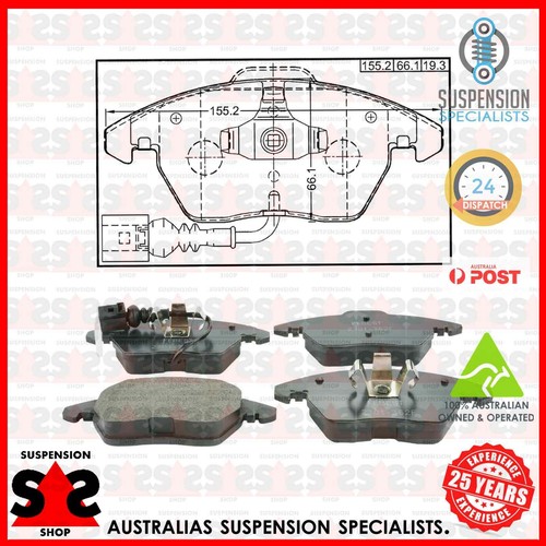 Front Axle Brake Pad Set, Disc Brake Suit VW Polo V (6R1, 6C1) 1.6 TDI ...