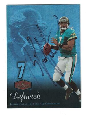 BYRON LEFTWICH AUTOGRAPHED 2006 FLAIR SHOWCASE CARD SIGNED JACKSONVILLE ...