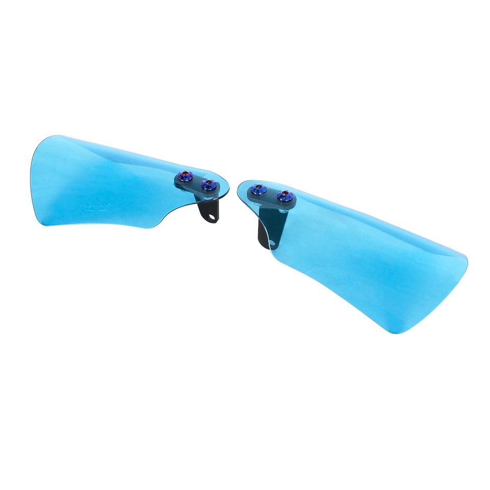 Blue Acrylic Hand Grips Guard Windshield Fits Harley FLD FXDF FXDL Dyna ...