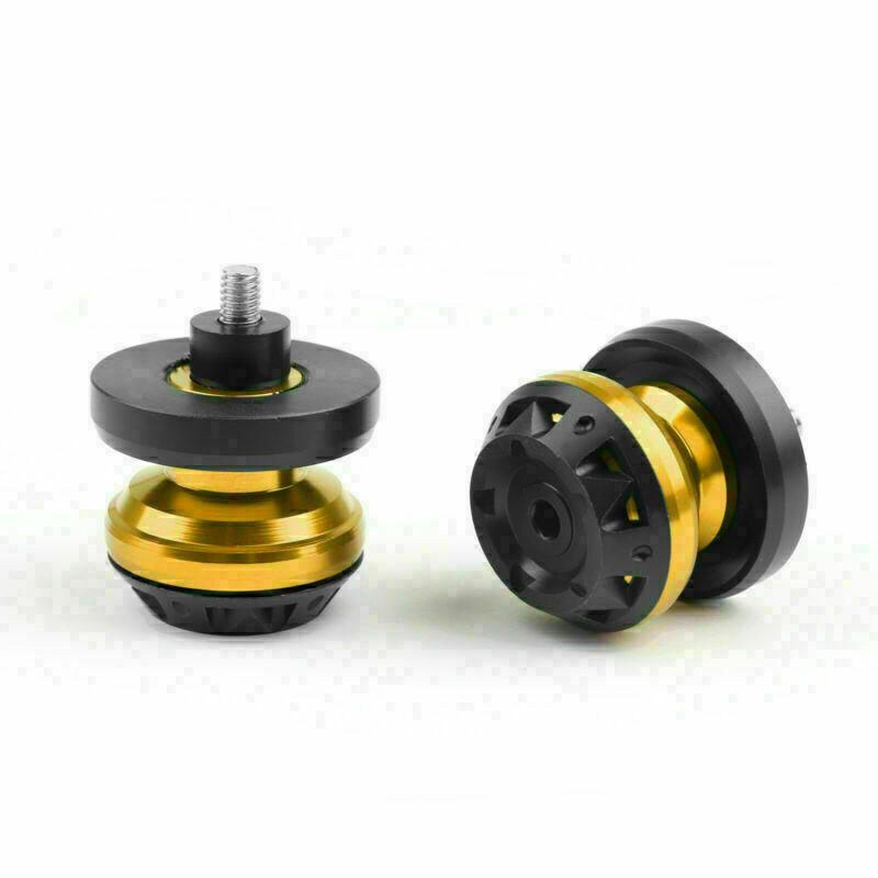 CNC 6mm Swingarm Slider Spool For Yamaha YZF R1 R6 R6S FZ6 FZ8 XJR Gold ...