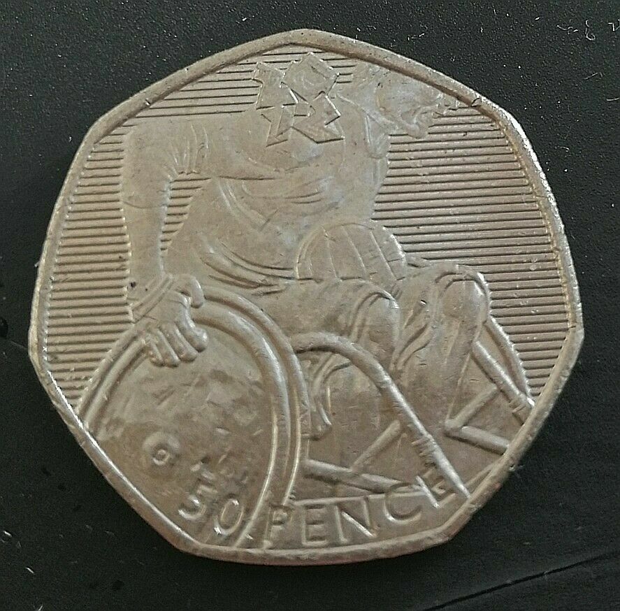 2011 - LONDON 2012 OLYMPIC GAMES Wheelchair Rugby 50p COIN FIFTY PENCE ...