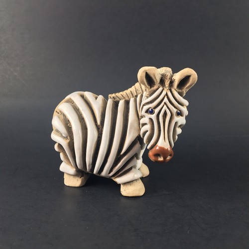 Vintage Artisenia Rinconada Zebra Carved Figurine Uruguay Signed Brown ...