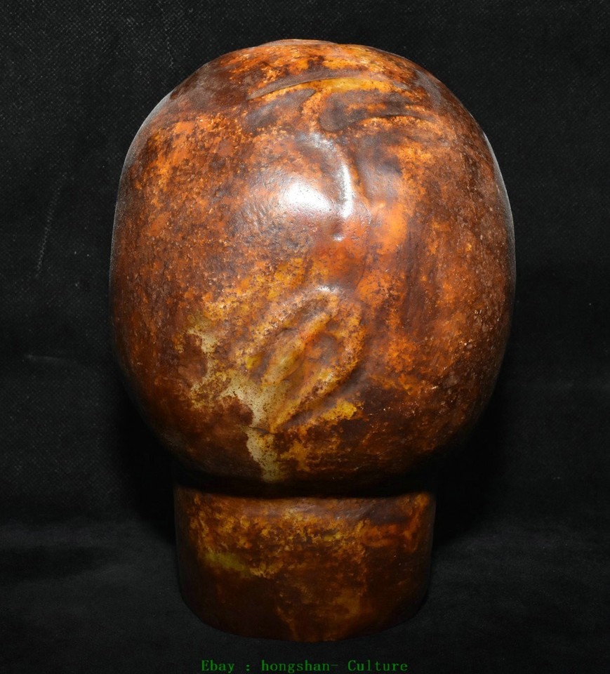 7.4" Hongshan Culture Old Jade Fengshui Symbol Skeleton Devil Skull ...