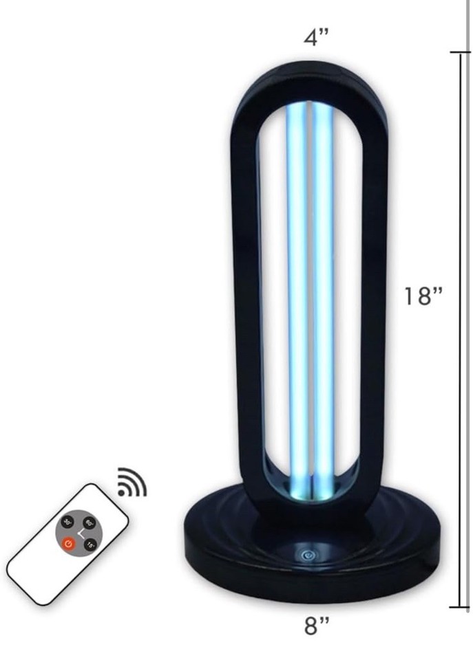 Efficient 38W UV-C Light Sanitizer w/ Remote Complete Home Disinfection ...