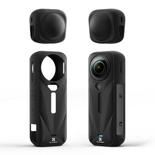 Black Silicone Sleeve Case for Insta360 X5, Soft Protective Case with ...