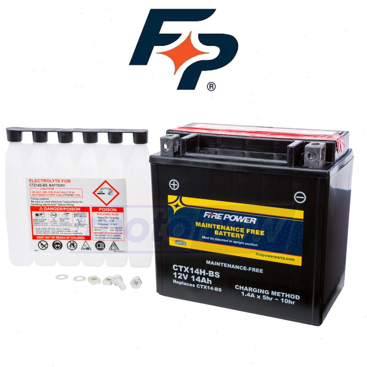 Fire Power Sealed AGM Battery for 2008 Yamaha RX10LTGTA Apex LTX GT ...