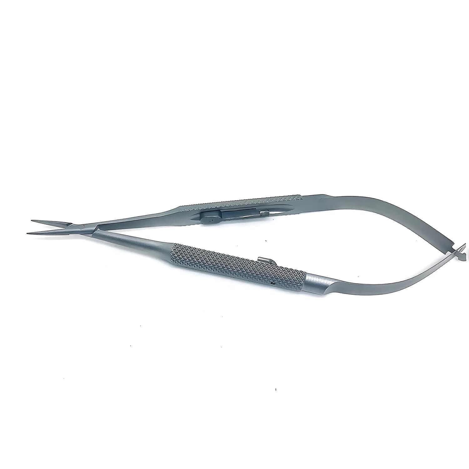 12cm Long Stainless Steel Needle Holder with Lock Straight tip Round ...