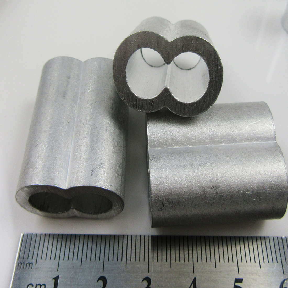 ALUMINIUM CRIMPS 1mm - 8mm "7 SIZES" FERRULES FOR STEEL WIRE ROPE CABLE ...