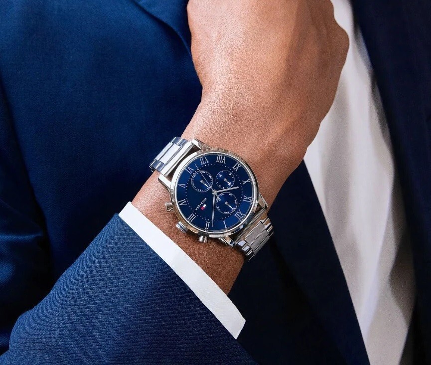 Tommy Hilfiger Kane 44mm Grey Stainless Steel Case, Grey Stainless ...