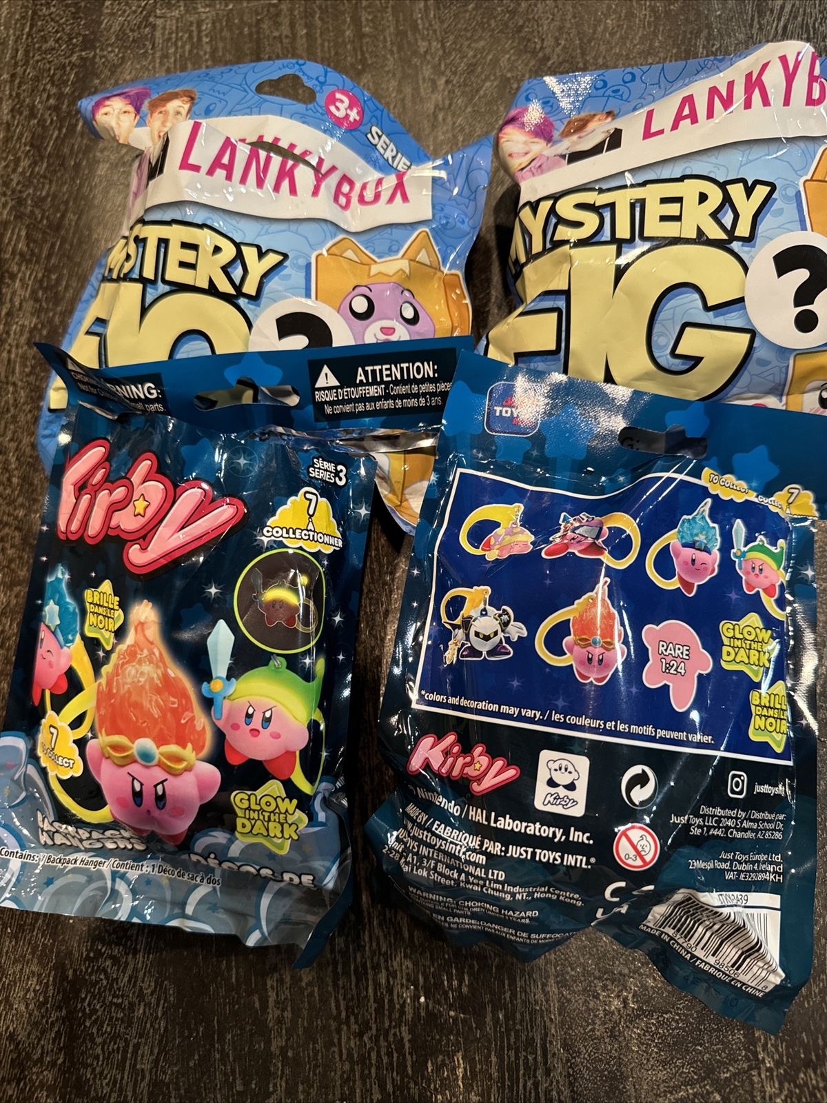 KIRBY Backpack Hanger(2) Glow In The Dark Ultra Rare Figure Ultra rare ...
