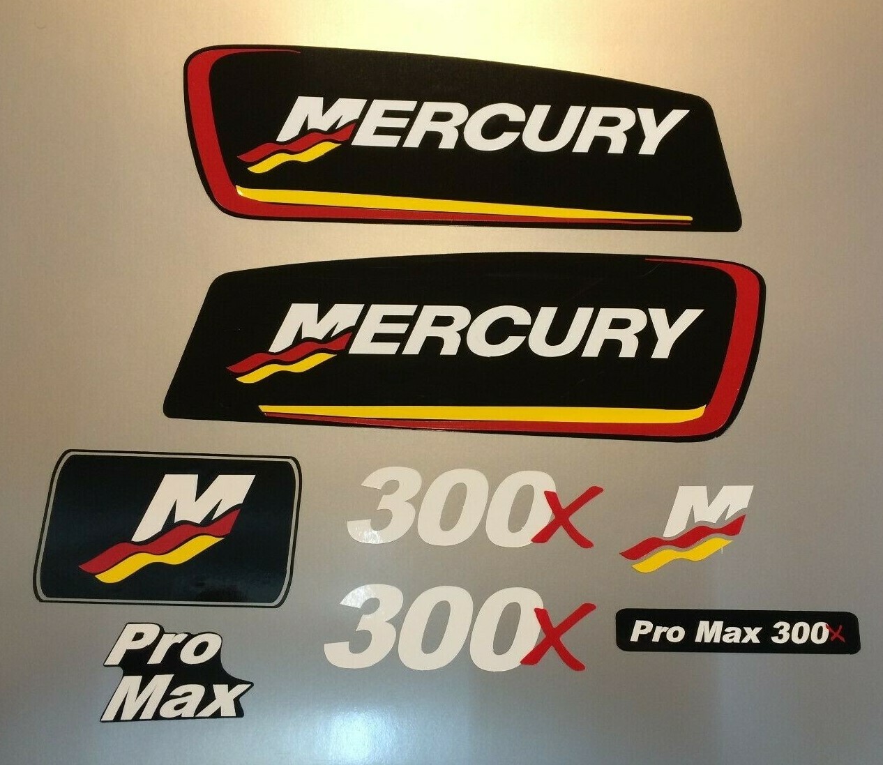 Mercury 300x ProMax Outboard Engine Decal sticker Alien Cowl Kit 3.1L ...