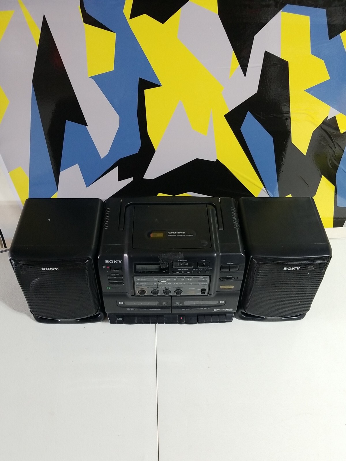 Sony Boombox Model CFD-545 CD Radio Cassette Mega Bass Vintage 1996 ...