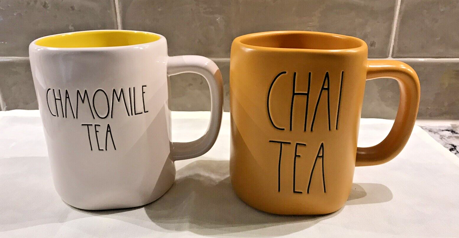 RAE DUNN Artisan Collection by Magenta Mugs-CHAI TEA & CHAMOMILE TEA ...