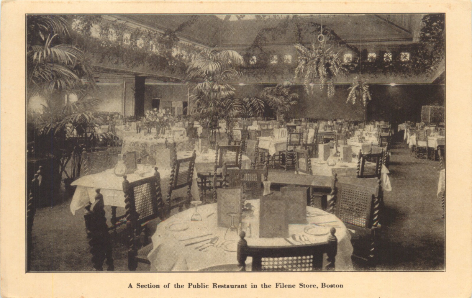 A Section Of The Public Restaurant, Filene's, Boston, Massachusetts MA ...