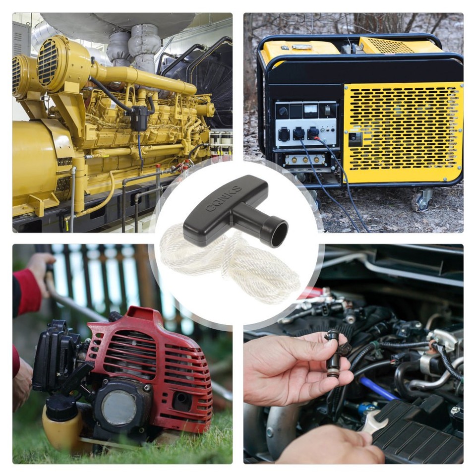 4 Sets Pull Cord Starter Rope with Handle Grip for Gas Engine Lawn ...