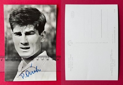 frühe DDR Foto AK um 1965 Fussball Spieler PETER DUCKE SC Motor Jena ...