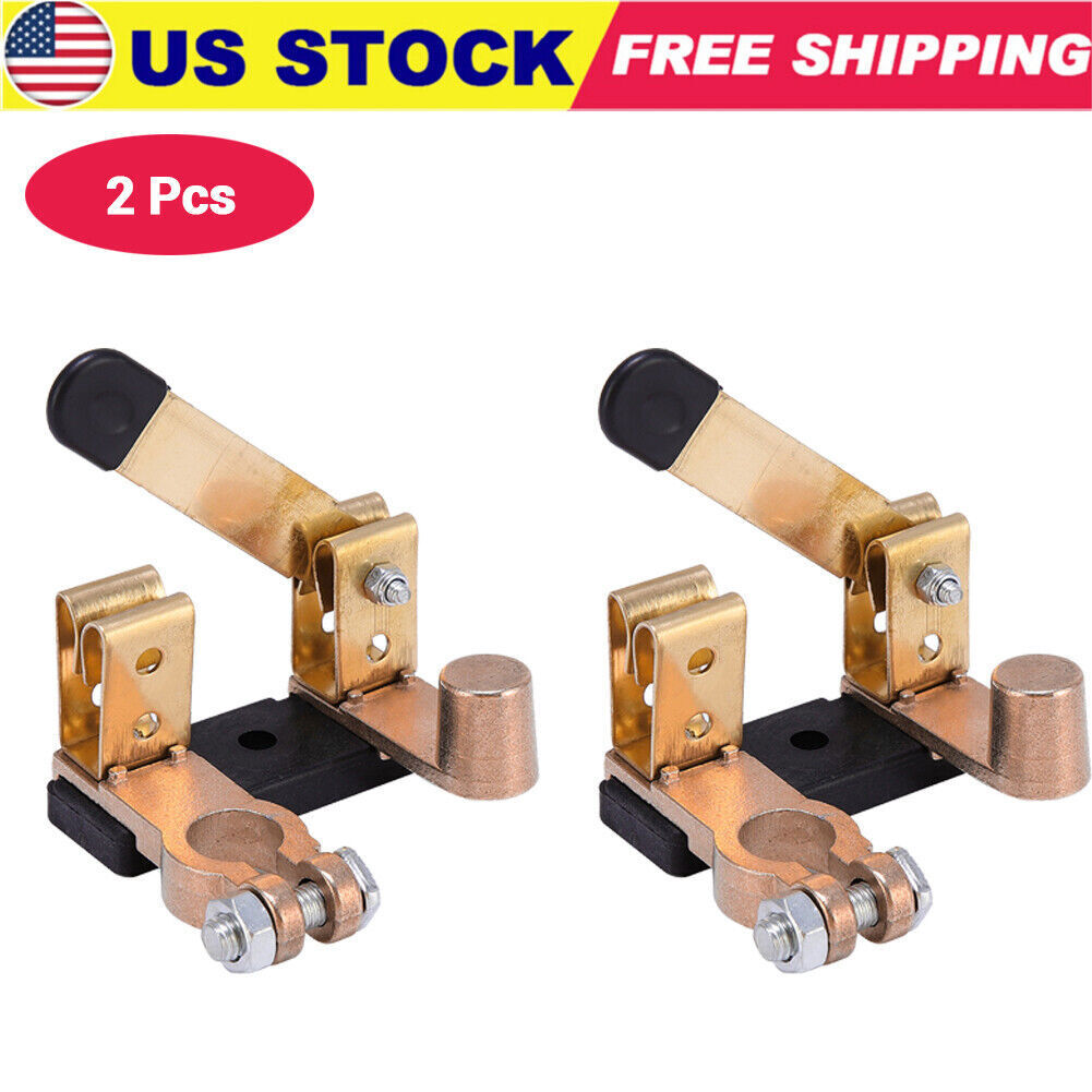 2 X Car Battery Disconnect Knife Blade Switch Top Post Heavy Duty Shut ...