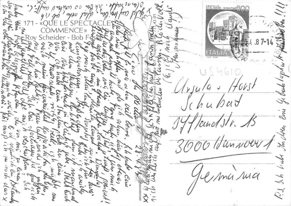 US4610 Que le Spectacle Commence Roy Scheider Bob Fosse art movie ...