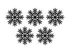 Snowflakes Multi Pack (5) Window Vinyl Decal Christmas Holiday Décor ...