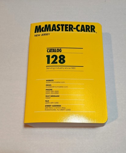 McMaster-Carr Catalog no. 128 New Jersey Edition - Brand New in ...