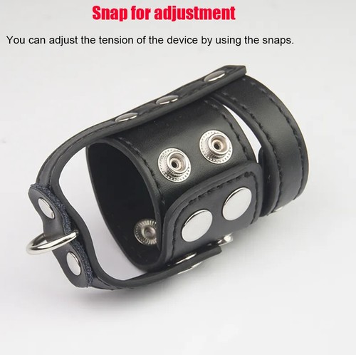 Leather Peni Strap Ball Stretcher Harness, Scrotum Sack Chastity Cage | eBay