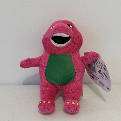 NEW 2022 Barney The Dinosaur 7" Toy Factory Sparkly Purple Stuffed ...