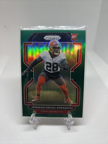 Jeremiah Owusu-Koramoah 2021 Prizm Green Prizm Rookie Card #389 ...